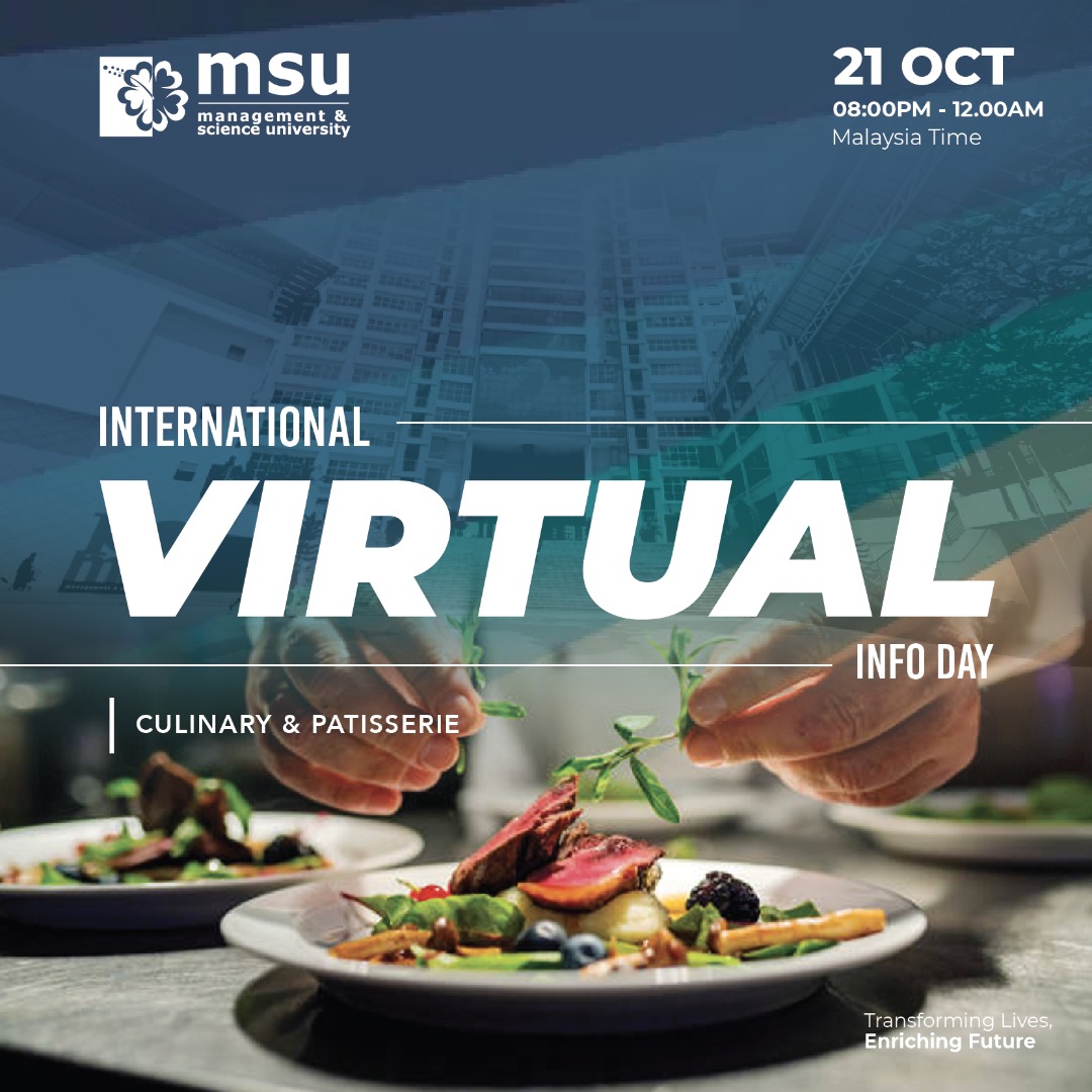 INTERNATIONAL VIRTUAL INFO DAY - CULINARY & PATISSERIE | MSU ...